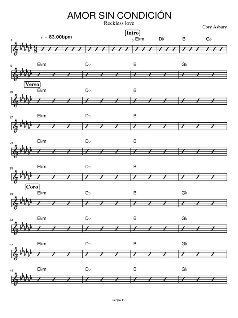 AMOR SIN CONDICIÓN CHART GB | PDF
