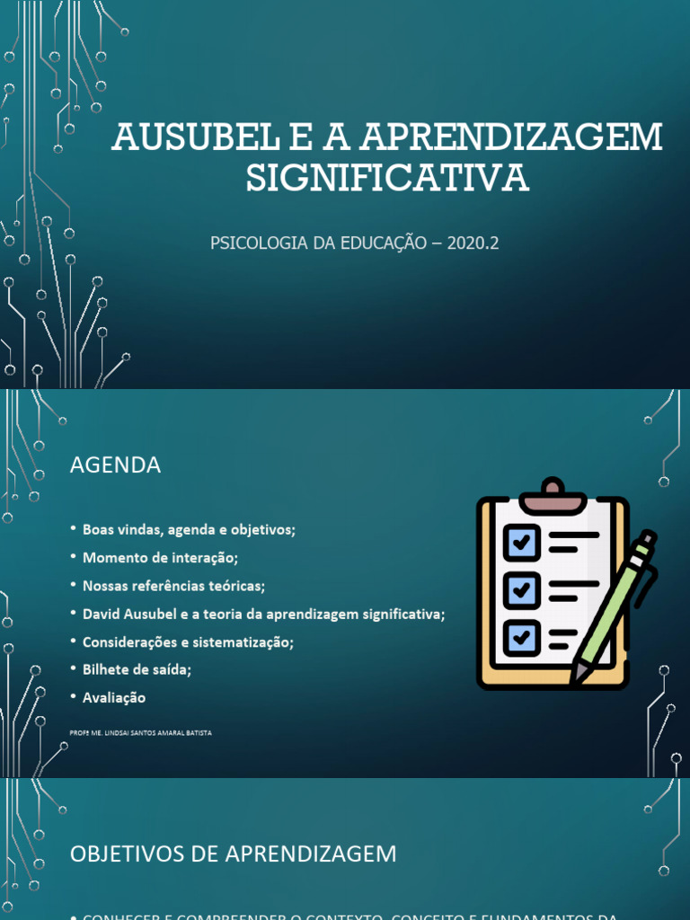 Ausubel e A Aprendizagem Significativa | PDF | Aprendizado | Conhecimento