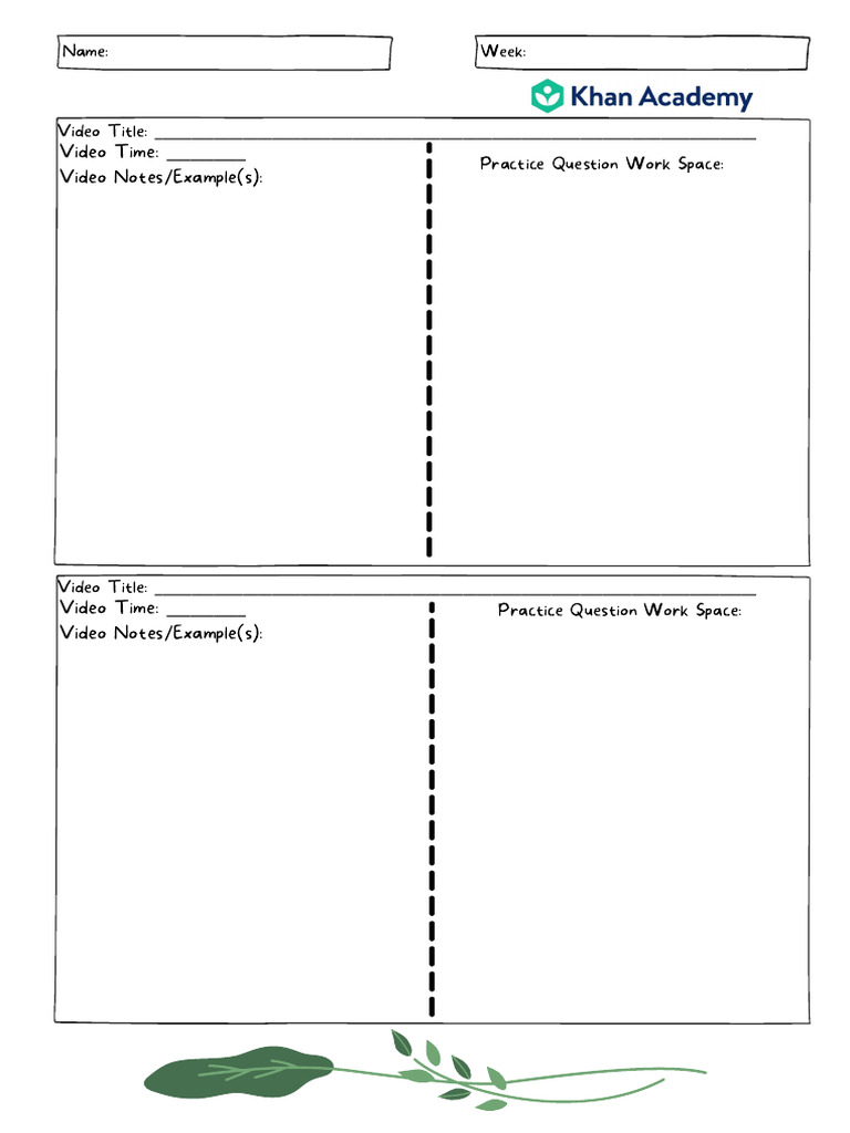 Khan Academy Notes | PDF