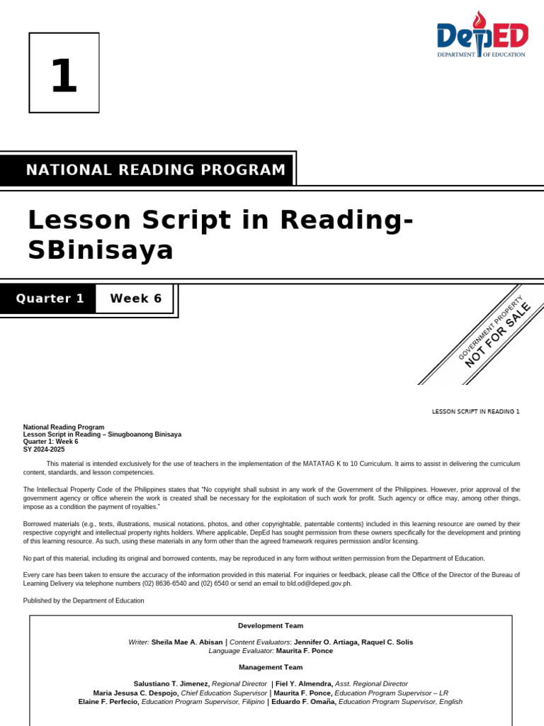 CO 2024 LS Grade1 NRP q1 Week6 | PDF | Applied Linguistics | Cognition