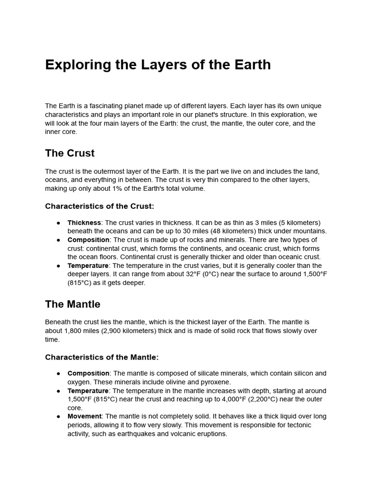 Earth Composition | PDF | Planetary Core | Crust (Geology)