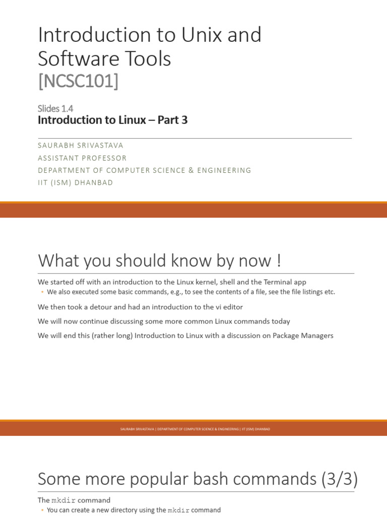 1.4 Introduction To Linux - Part 3 | PDF | Sudo | Computer File