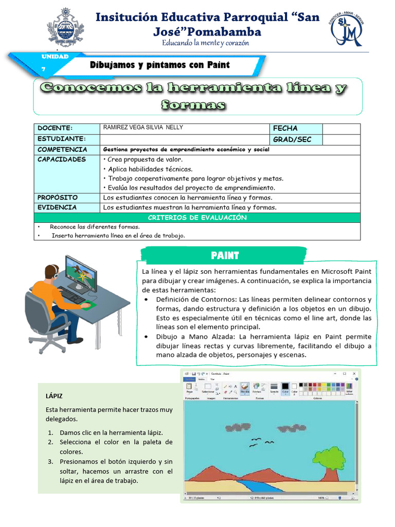 Ficha de Actividad Ept 1°-Semana 3 | PDF | Dibujo