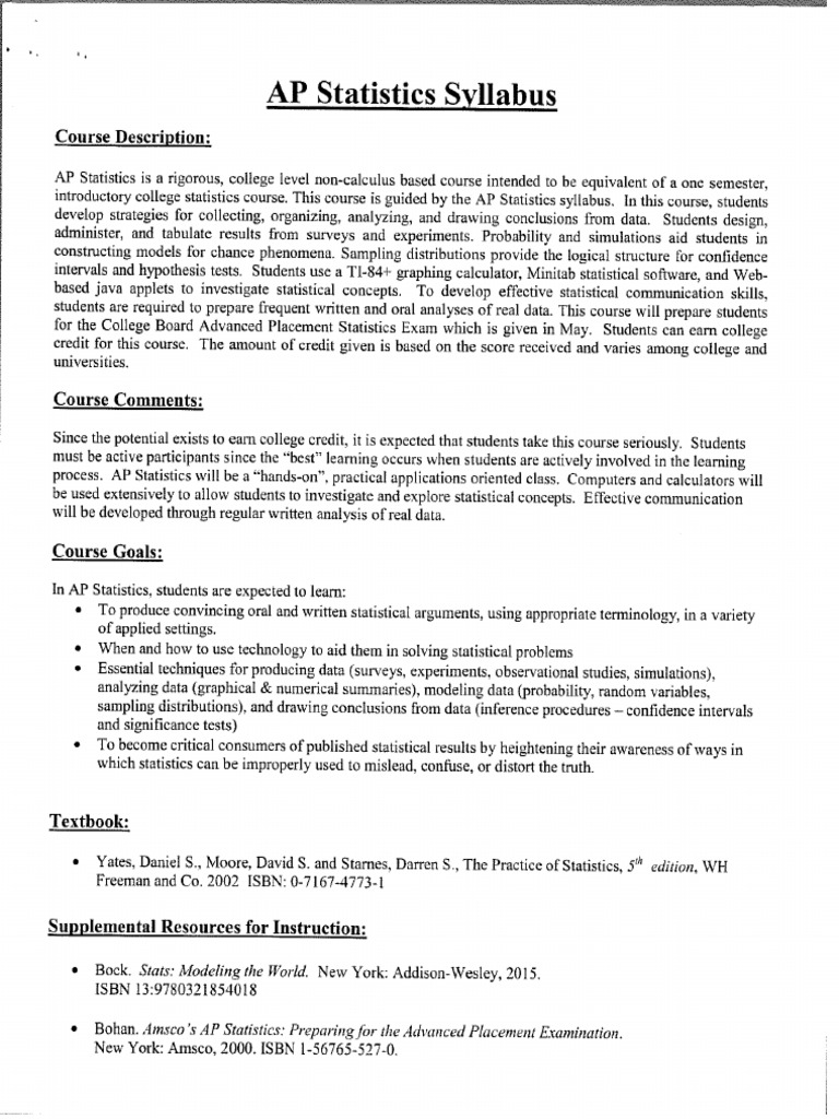 AP Statistics | PDF