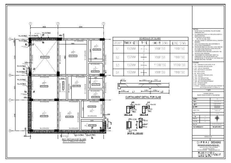 6.RCC Details of Slabs at +7.80M LVL | PDF