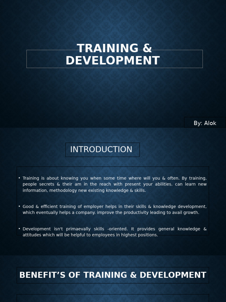 Training & Development | PDF