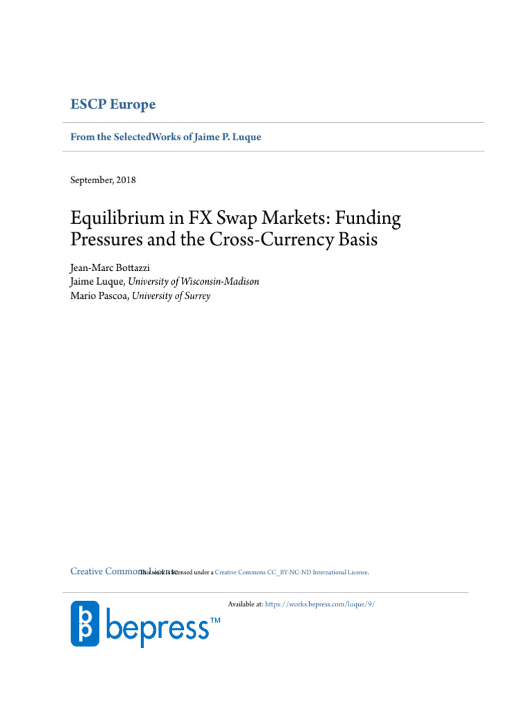 FX Swap Markets: Funding Pressures Explained | PDF | Repurchase ...