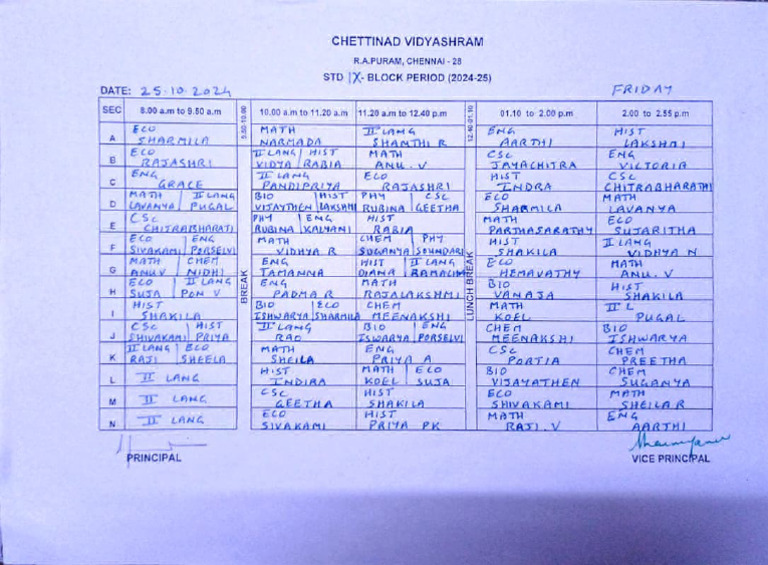 STD - 9 - 25.10.24.-Block TT | PDF