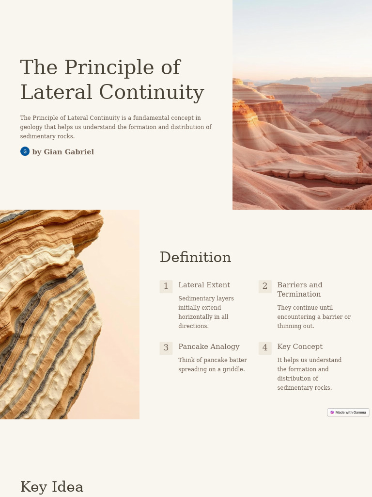 Lateral Continuity in Geology | PDF | Geology | Sedimentary Rock