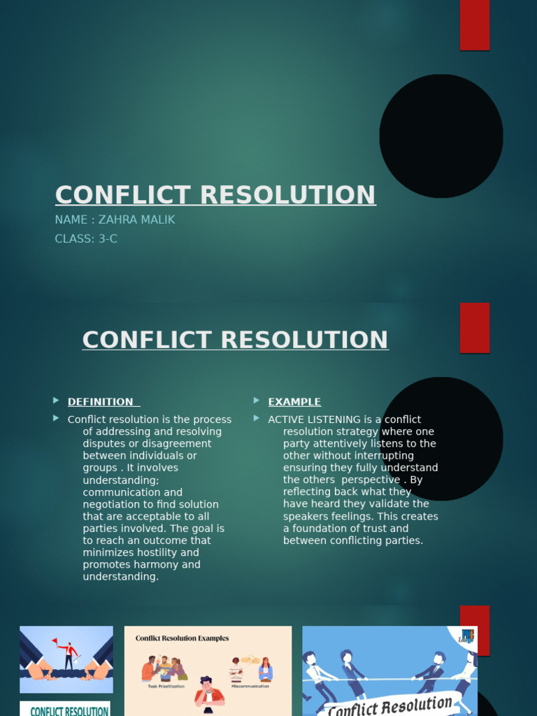 Conflict Resolution | PDF | Career & Growth