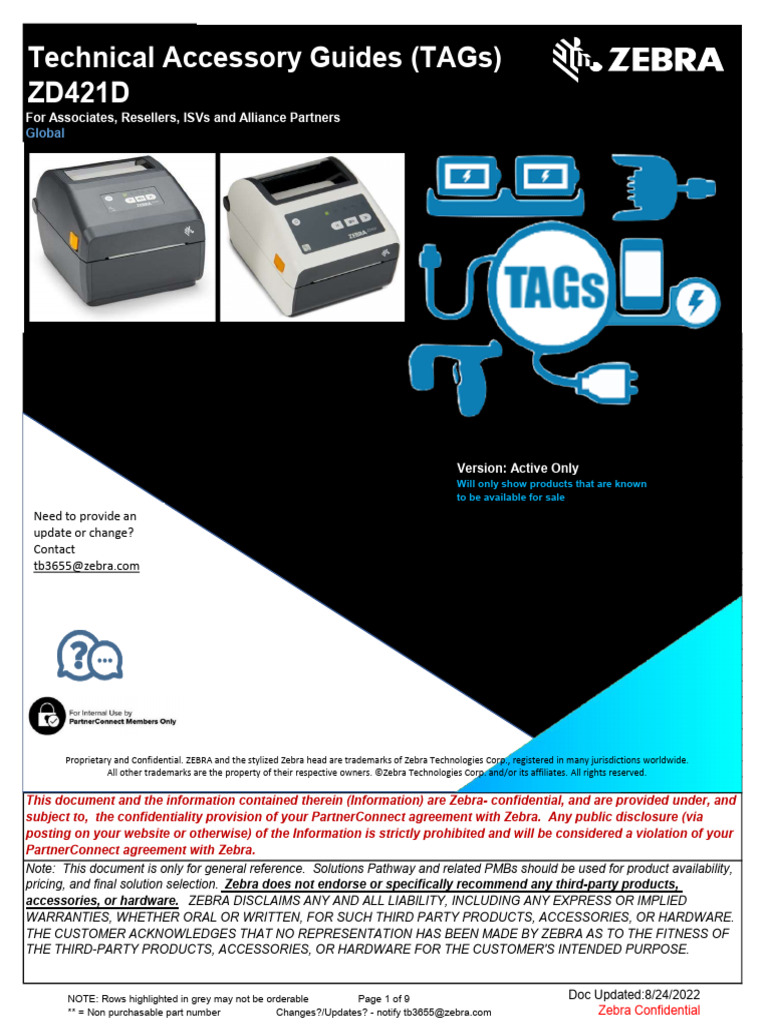 zd421d Guide Technical Accessory Active | PDF | Usb | Printer (Computing)