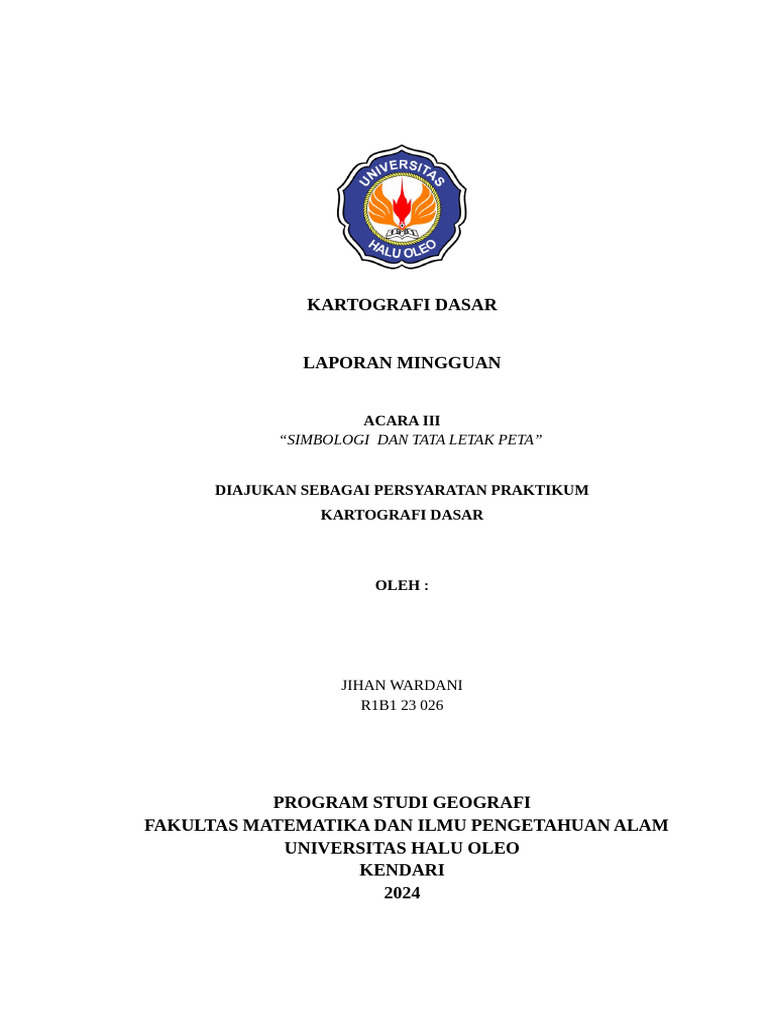 Kartografi - Dasar - Jihan Wardani Simbologi Peta 1 | PDF
