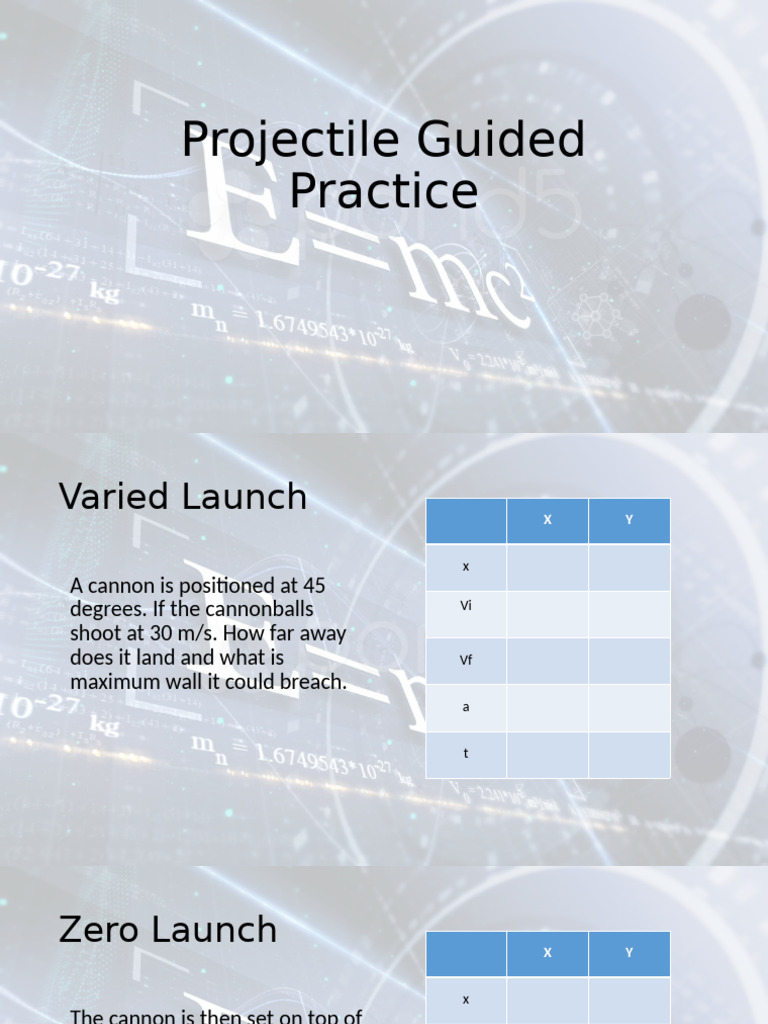 Projectile Guided Practice | PDF