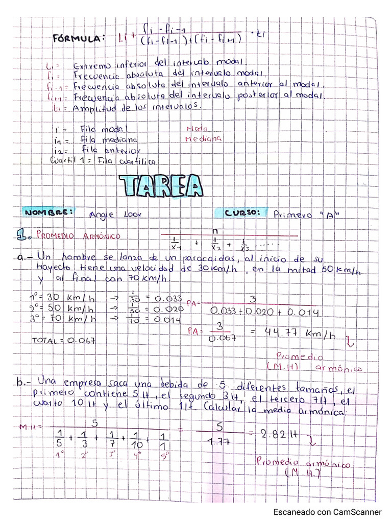 Otro Tipos de Promedios Angie Loor | PDF
