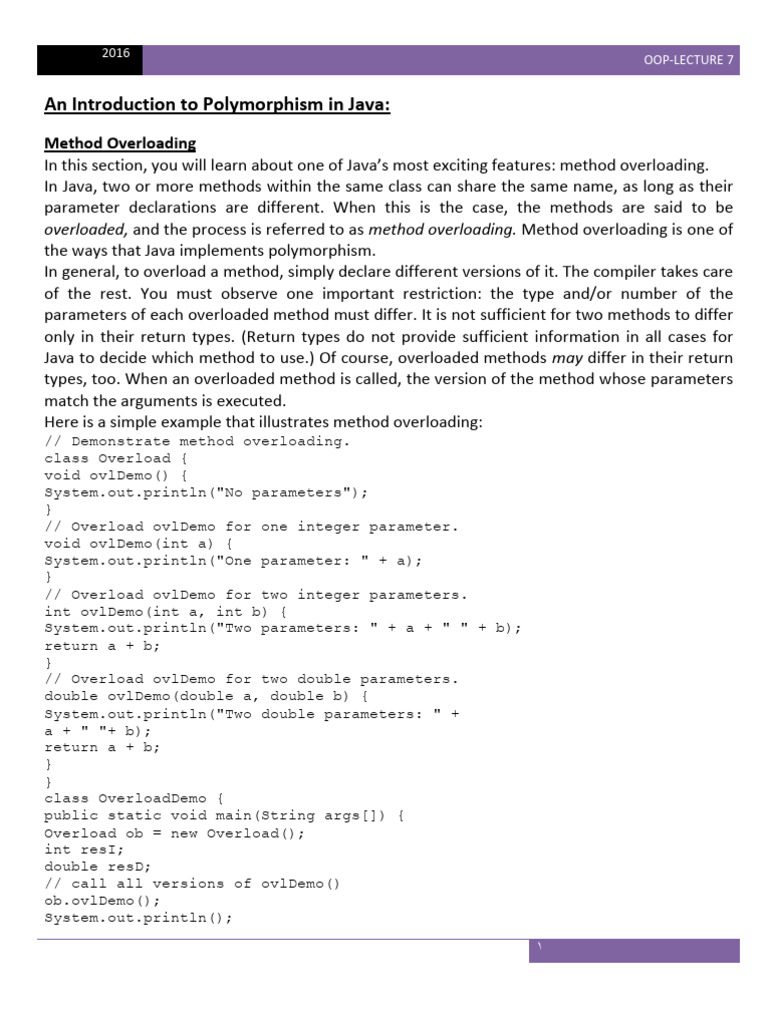 Oop L7 Pdf Parameter Computer Programming Method Computer 5908