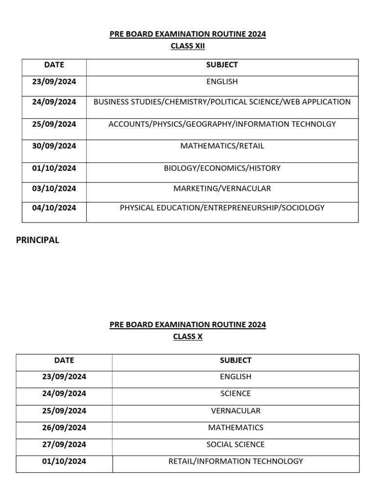 Pre Board Examination 2024 | PDF