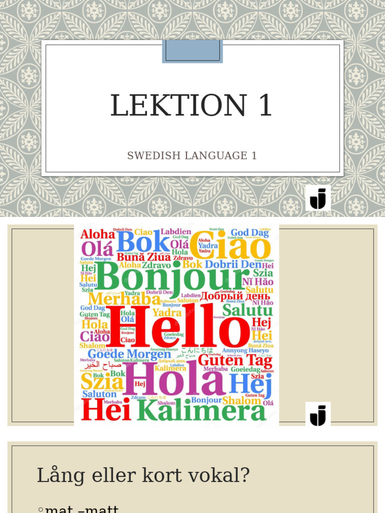 Lektion 1 PP | PDF