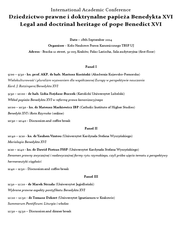 IAC Legal and Doctrinal Heritage of Pope Benedict XVI | PDF