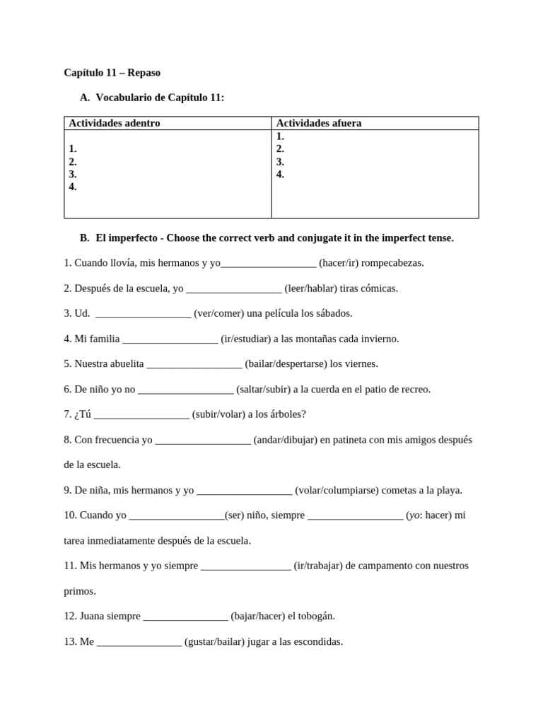 135 - 11 Repaso | PDF | Artes del Lenguaje y Comunicación