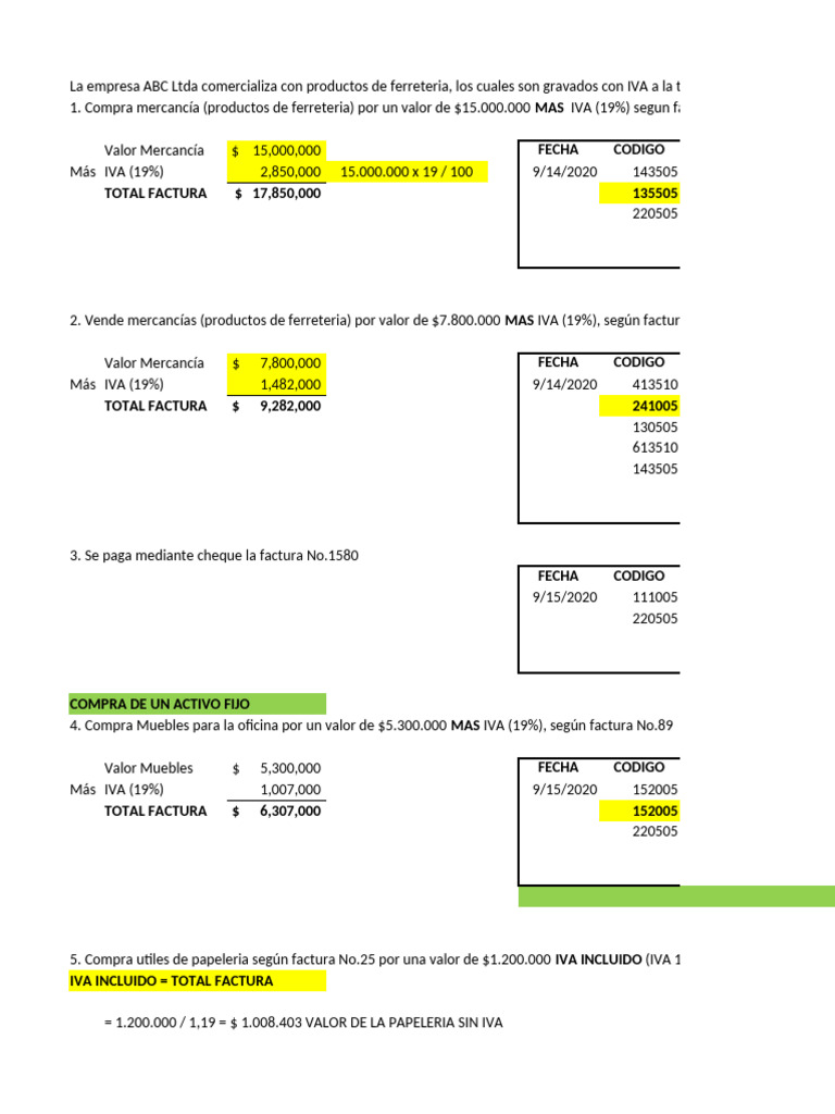 Ejercicios IVA | PDF | Impuestos | Salario