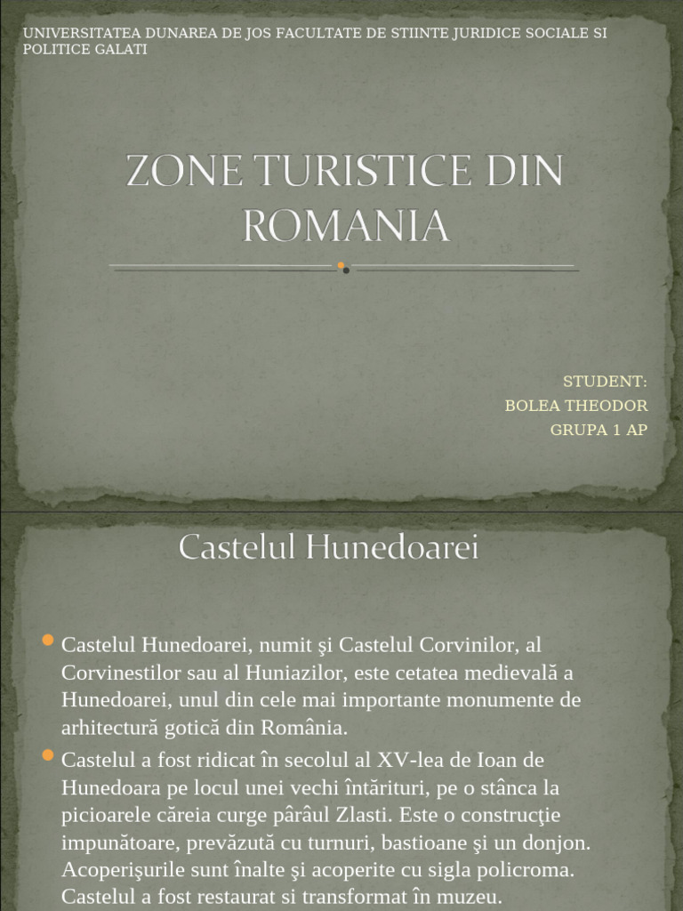 Zone Turistice Din Romania | PDF
