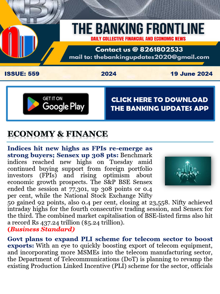 19.06.2024 - The Banking Frontline | PDF | Economies