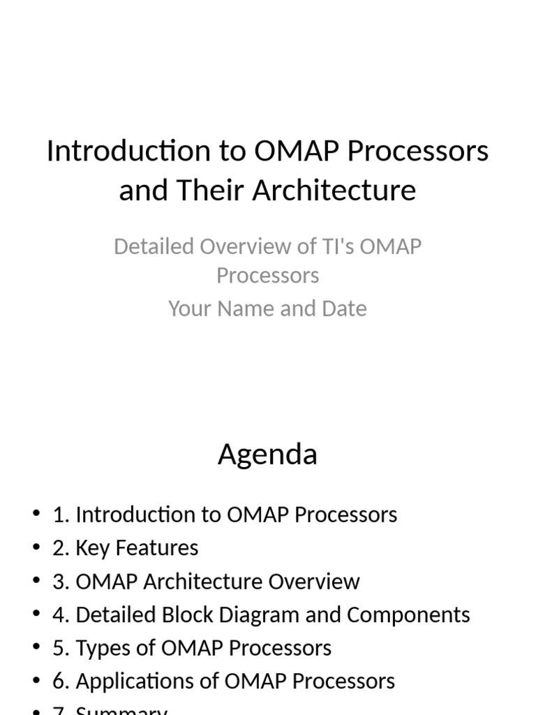 OMAP Processors Introduction Presentation | PDF | Multi Core Processor | Digital Signal Processor
