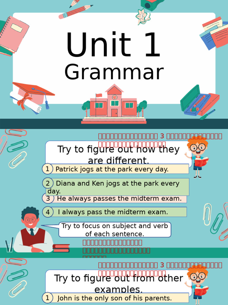 Unit 1 - Grammar | PDF