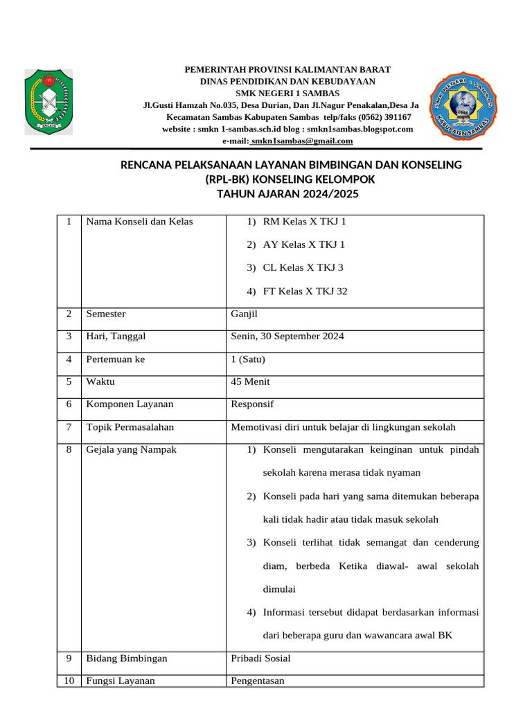 RPL Observasi Konseling Kelompok | PDF