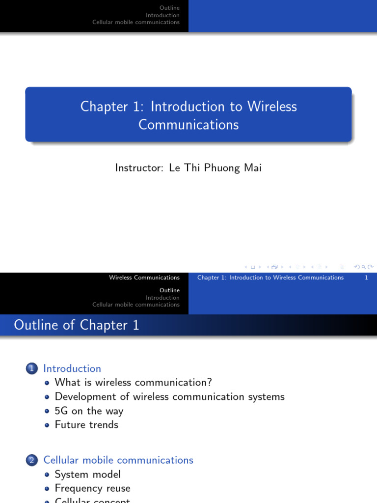 Chap 1 Intro | PDF | Cellular Network | Radio Spectrum Chap 1 Intro | PDF | Cellular Network | Radio Spectrum