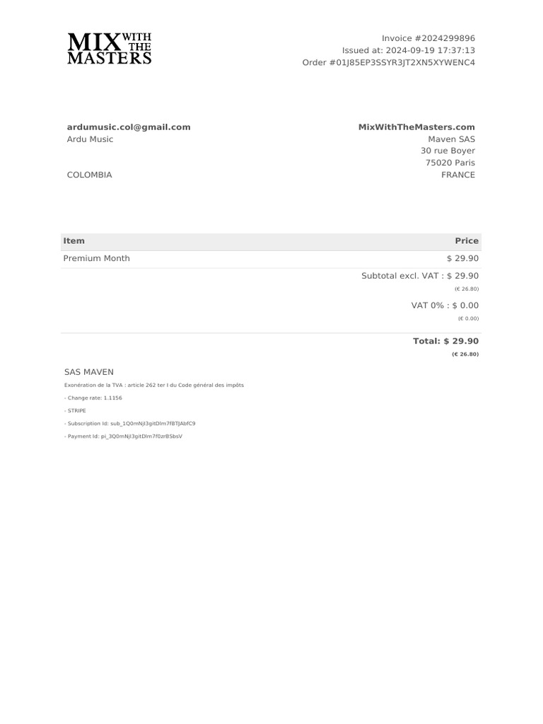 Maven Invoice #2024299896 | PDF