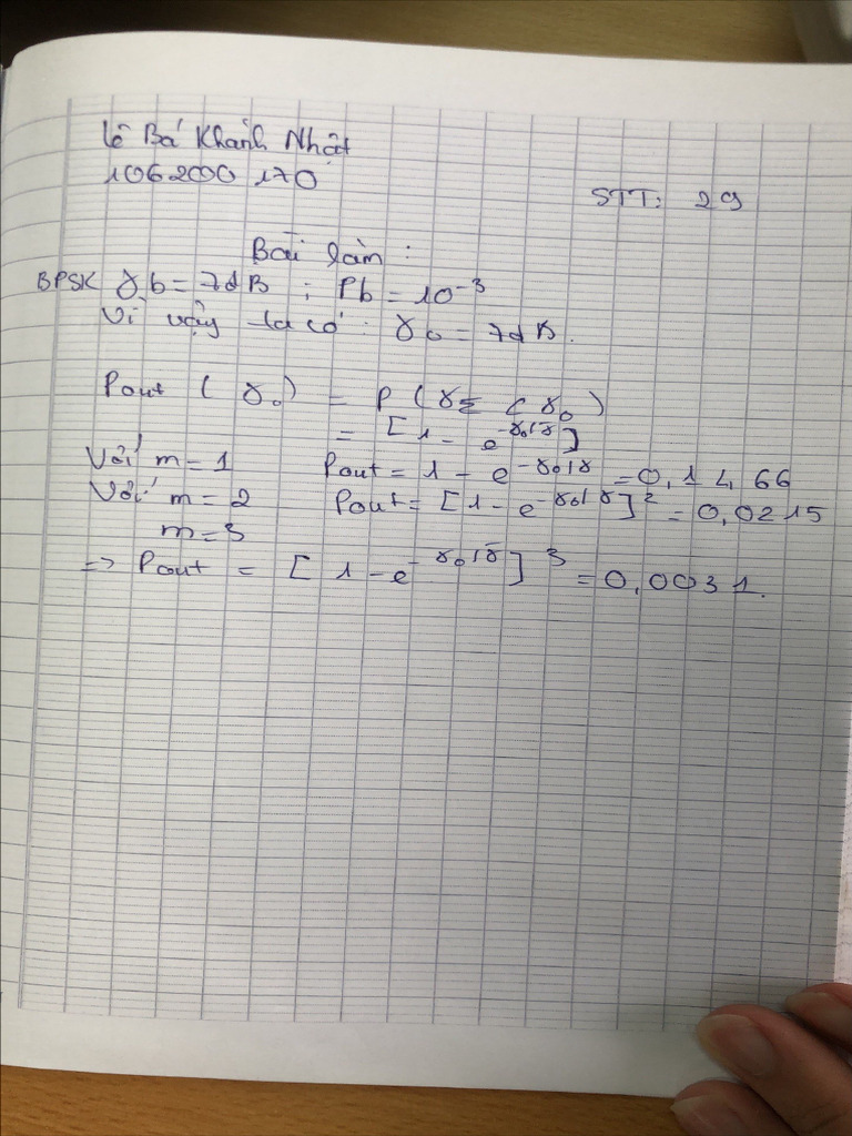(Chap 3) Sec. 3.5 - Selection Combining Exercise | PDF