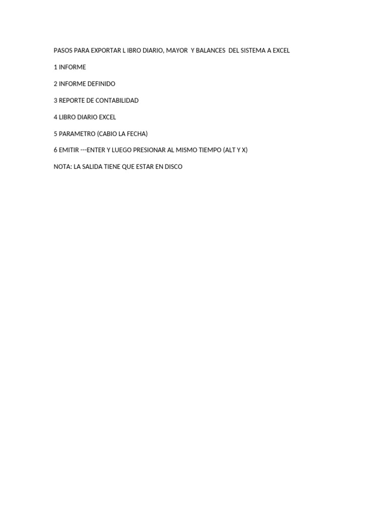 Pasos Para Exportar en Excel | PDF