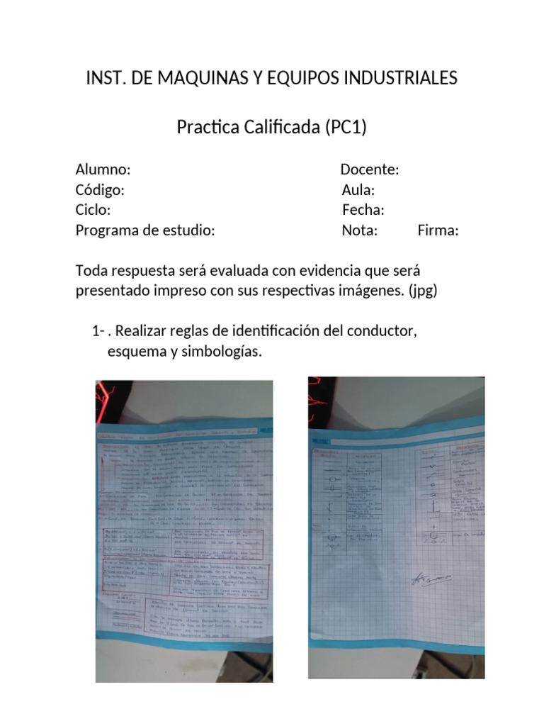 (PC1) Inst. Maquinas y Equipos Jony | PDF | Métodos y materiales de enseñanza | Informática