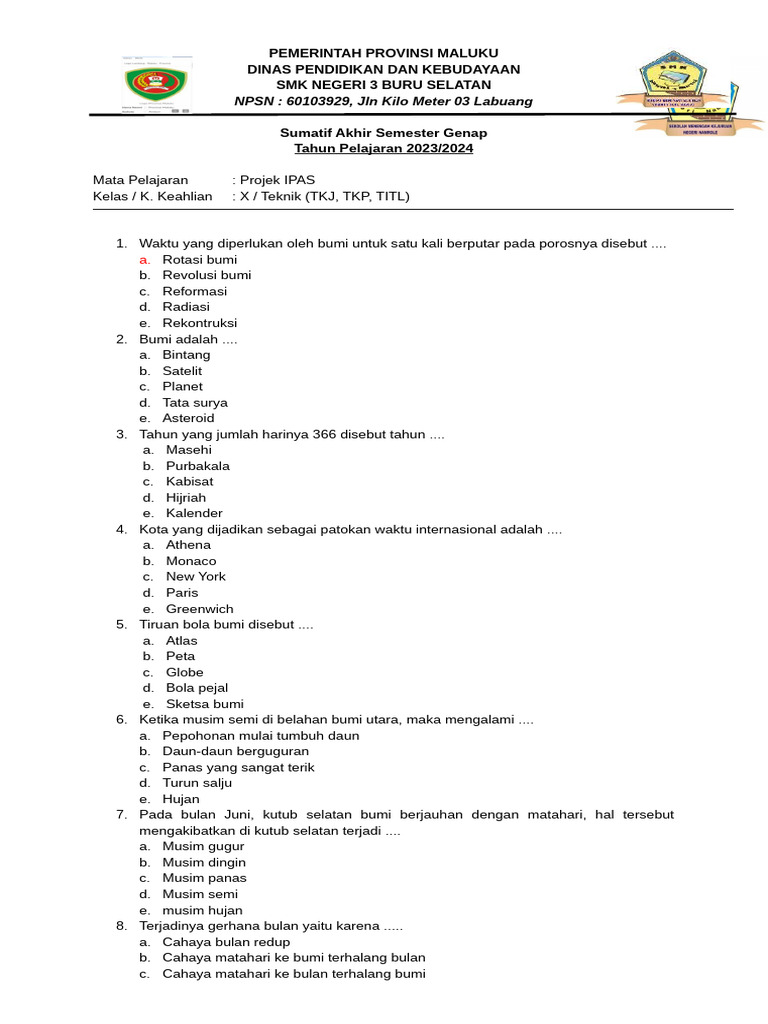 Projek IPAS X Teknik | PDF