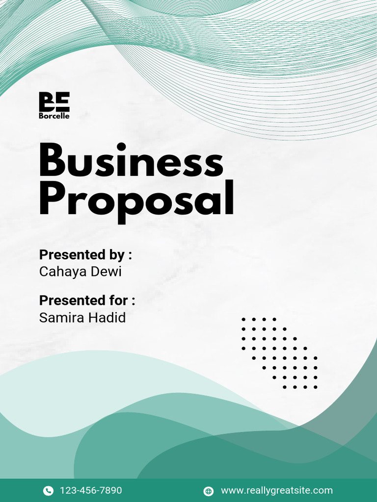White and Green Professional Cover Business Proposal Document A4 | PDF