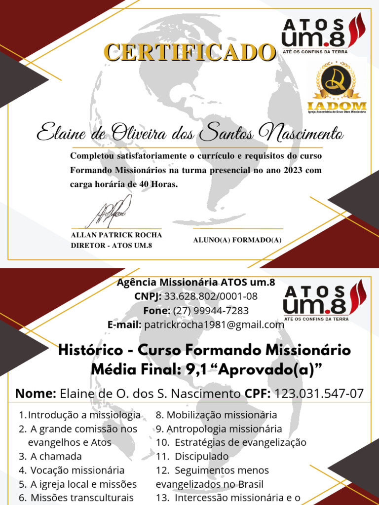Certificado CFM | PDF