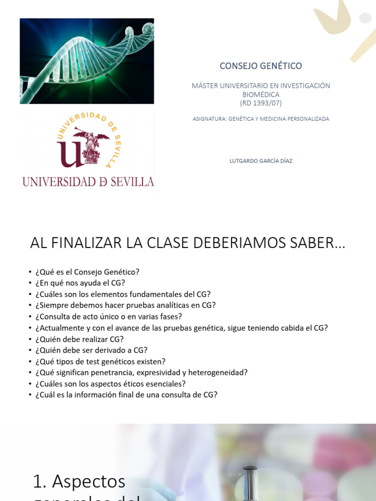 Importancia del Consejo Genético en Salud | PDF | Asesoramiento ...