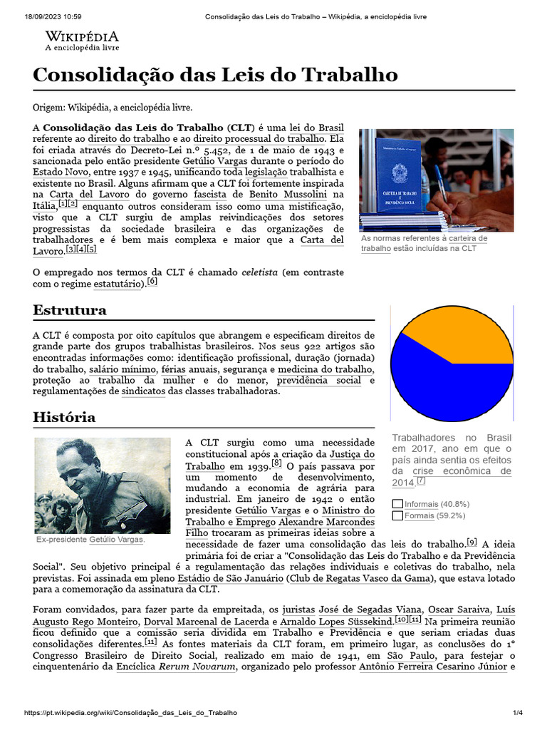 Consolidação Das Leis Do Trabalho (CLT) | PDF | Lei Trabalhista ...