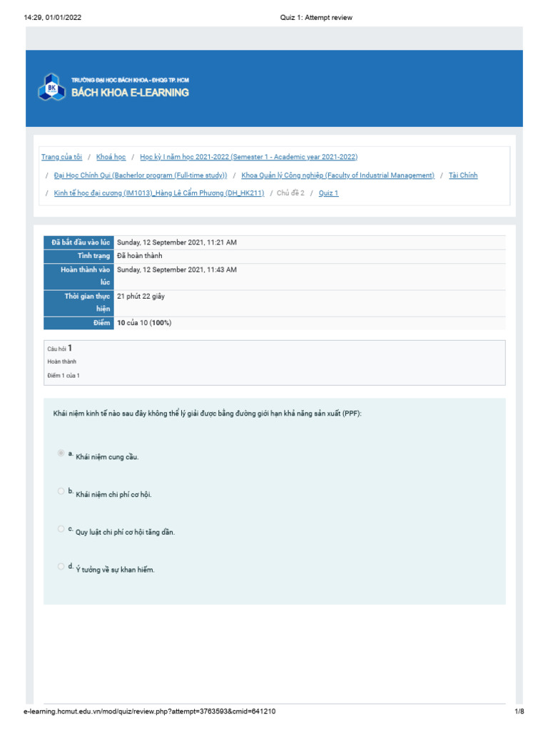Quiz 1_ Attempt review | PDF