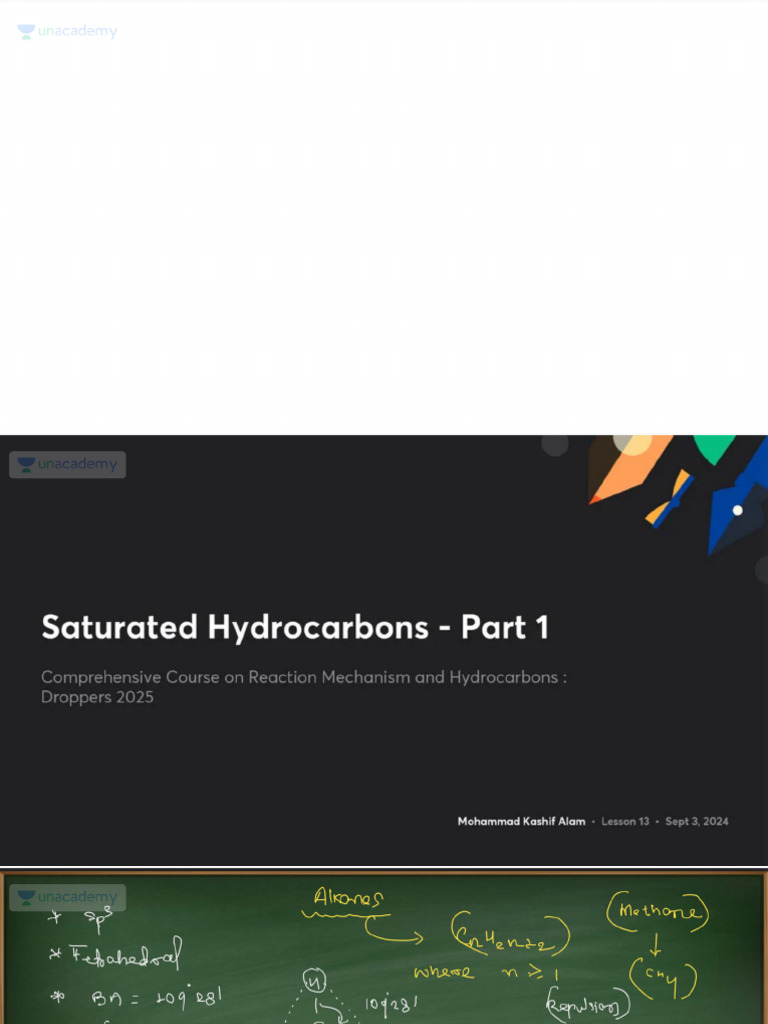 Saturated Hydrocarbons Part 1 With Anno | PDF