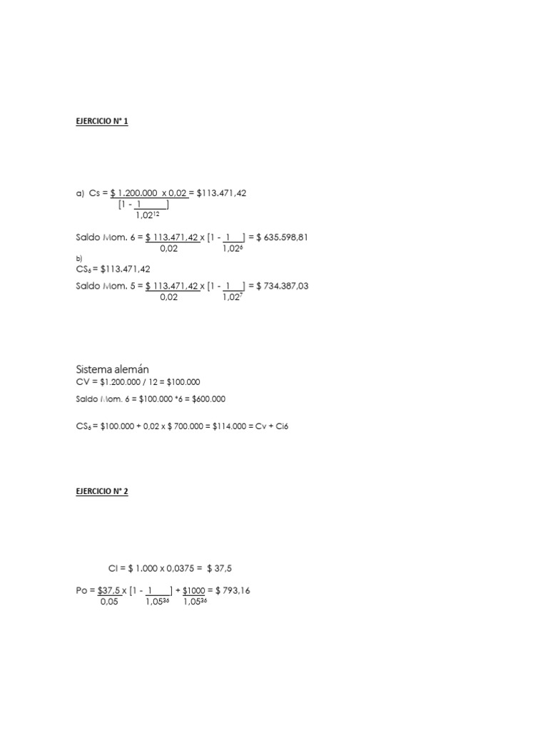Simulacro 2do Parcial CF 1C 2024 Con Soluciones | PDF | Deuda | Contabilidad financiera