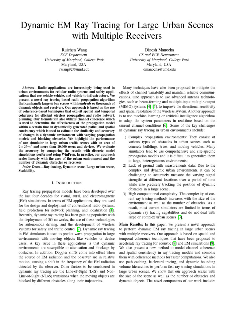 Paper - 2023 - Dynamic EM Ray Tracing For Large Urban Scenes With ...