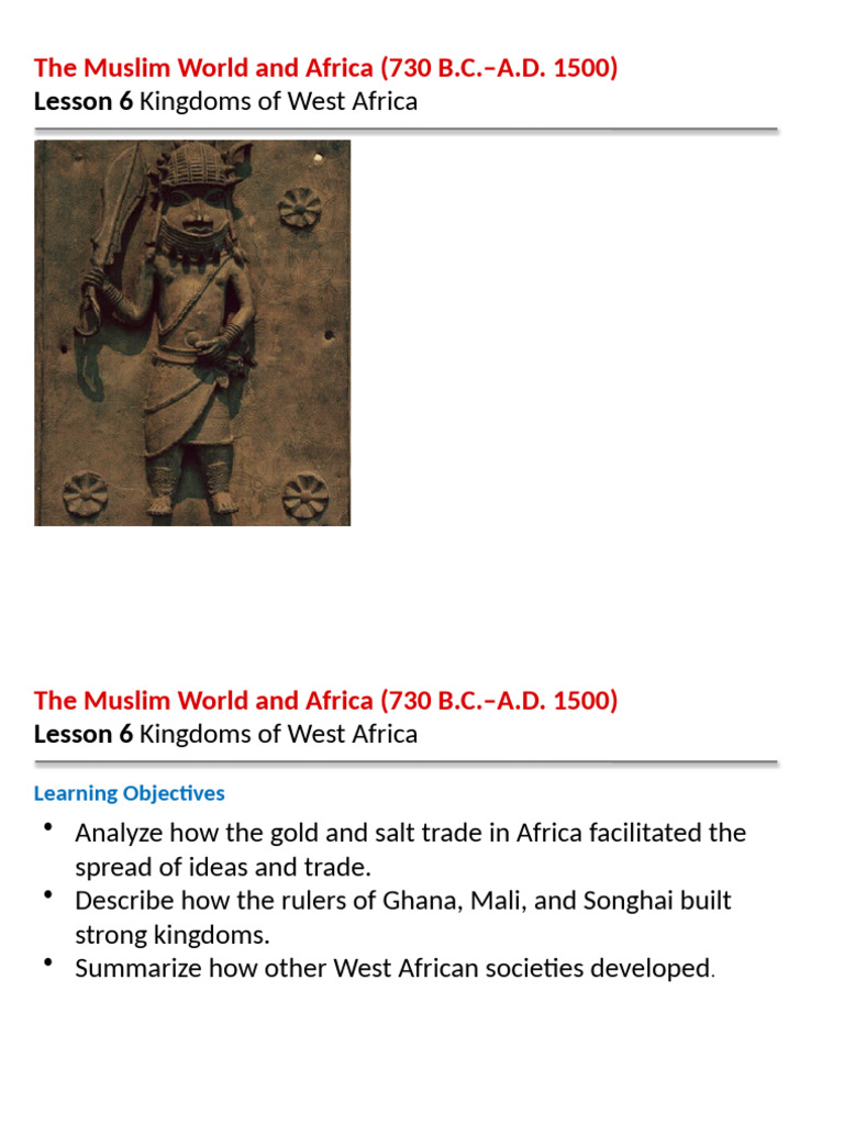 Topic 2 Lesson 6 | PDF | West Africa