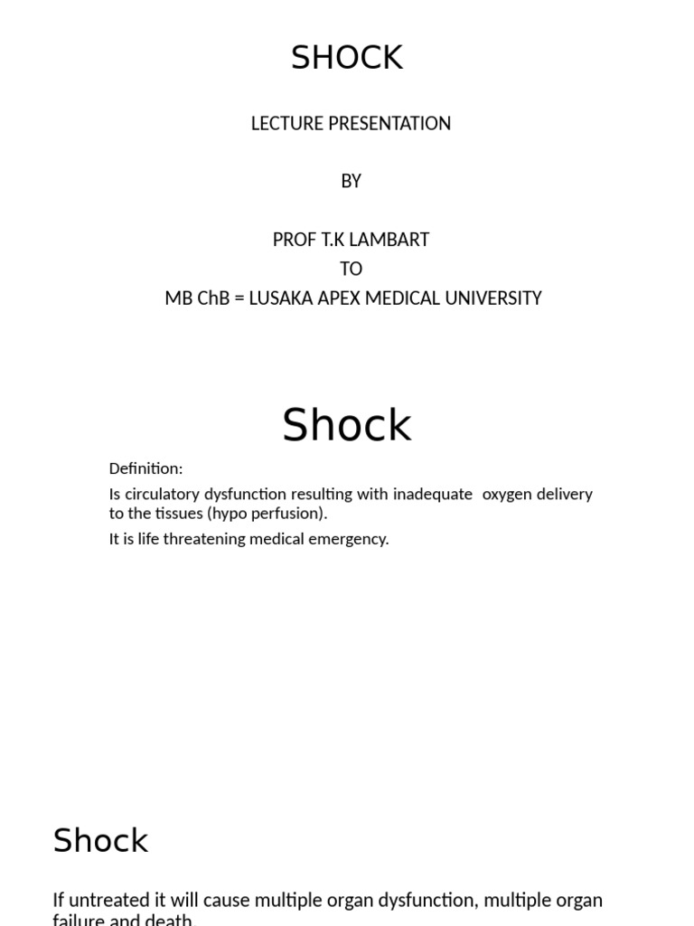 SHOCK | PDF | Shock (Circulatory) | Sepsis
