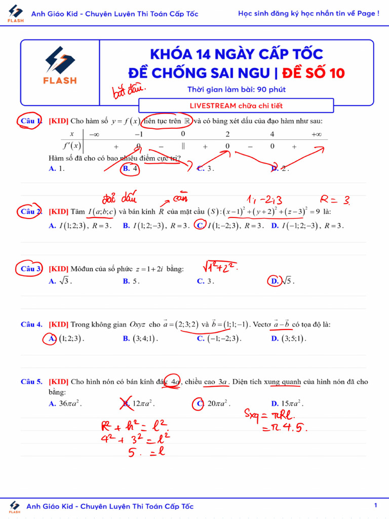 ĐA - ĐỀ CHỐNG SAI NGU SỐ 10 | PDF