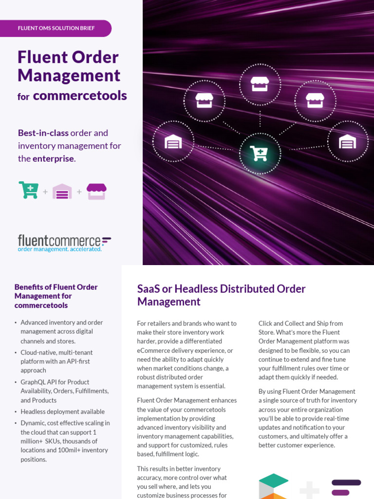 Fluent OMS For Commercetools | PDF | Inventory | E Commerce