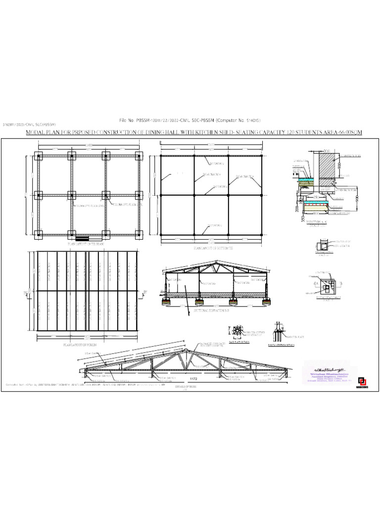 Plan of Dining Hall Plan | PDF
