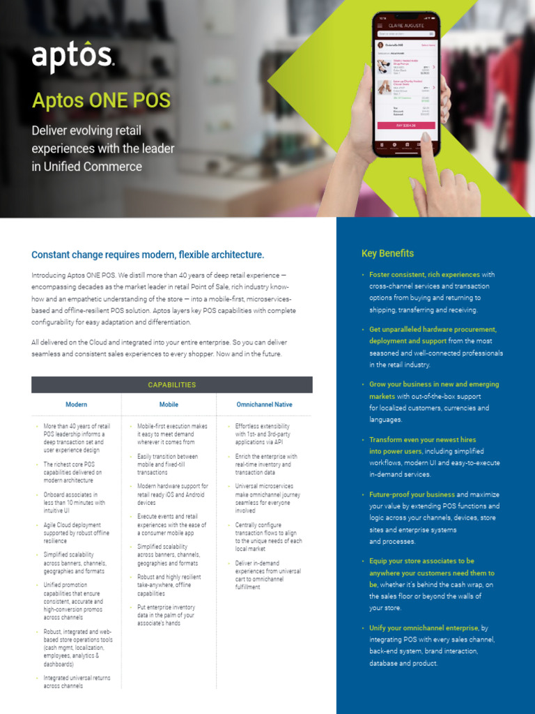 Aptos Datasheet-Aptos One Pos-071824 | PDF | Point Of Sale ...