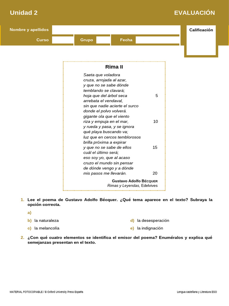 U2 Eval Sol Prueba Unidad Niv 1 | PDF